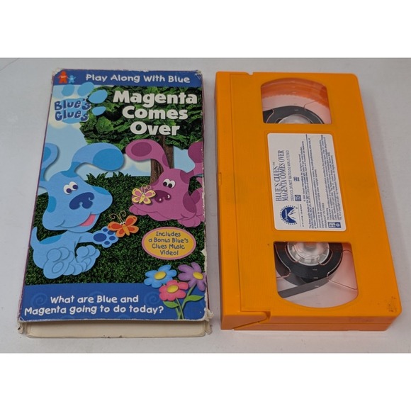 Media | Blues Clues Magenta Comes Over Vhs Tape 200 Nick Jr Nickelodeon ...